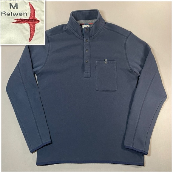 Relwen | Shirts | Relwen Quarter Snapzip Mock Fleece Pullover ...